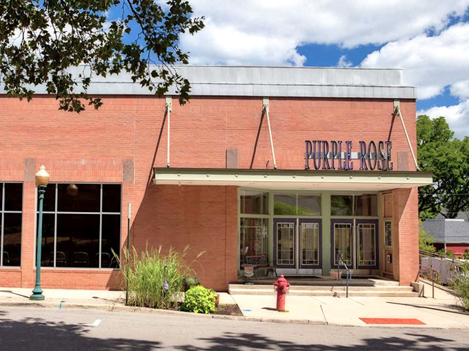 The Purple Rose Theatre brings professional performances to small-town Michigan, its brick façade housing big-city talent in an intimate setting.