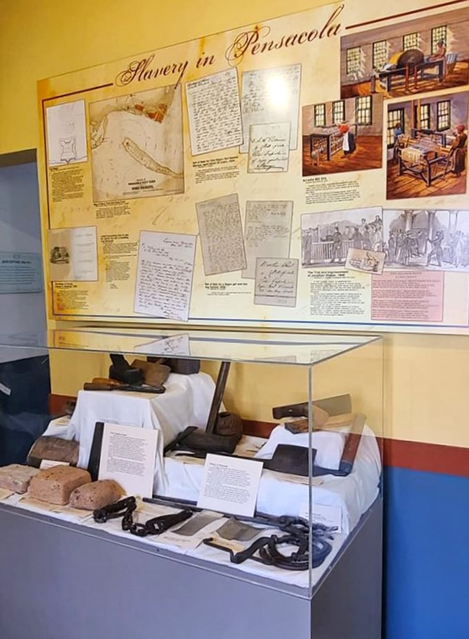 Sobering artifacts tell difficult truths about Pensacola's past, reminding visitors that history isn't always comfortable but always essential.