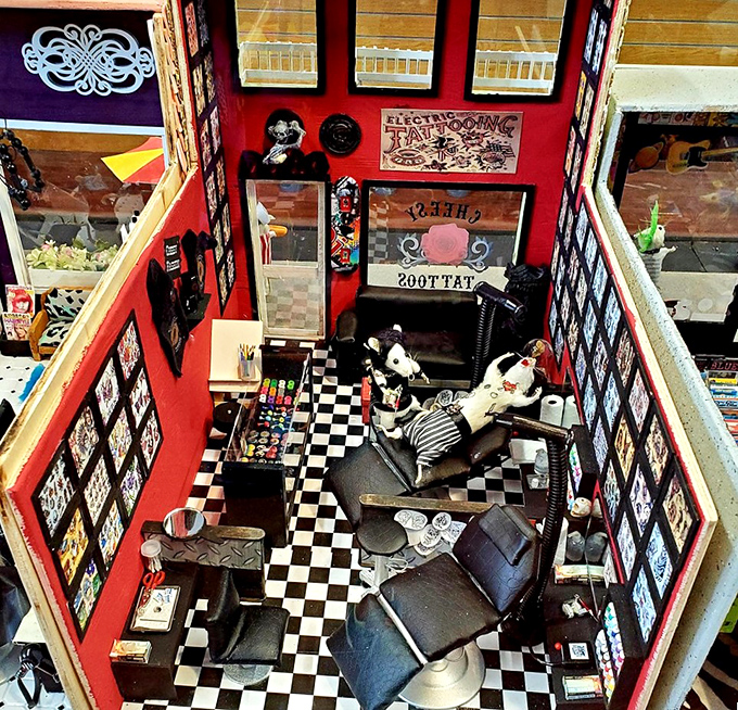 The attention to detail in this miniature tattoo parlor is so impressive, you'll want to book an appointment.