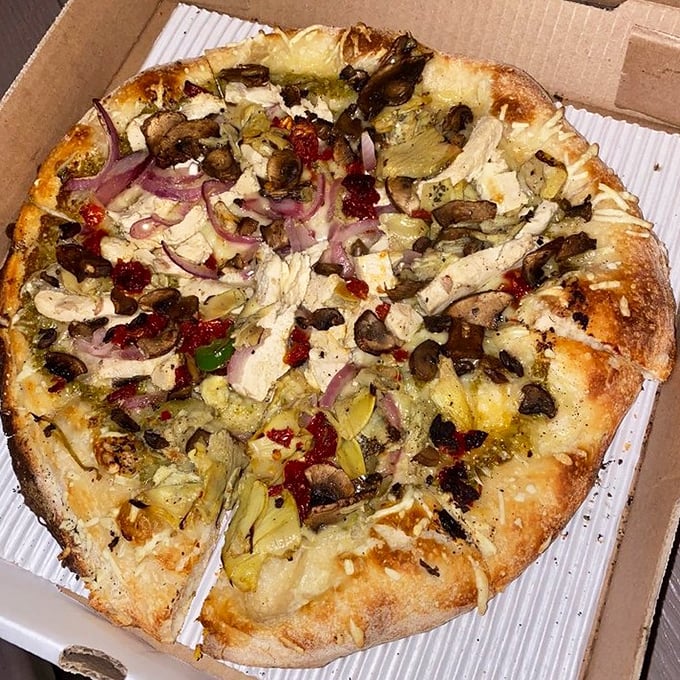 Their Vegan Pesto Chicken pizza performs the culinary equivalent of hitting for the cycle &ndash; achieving something rare and impressive without animal ingredients.