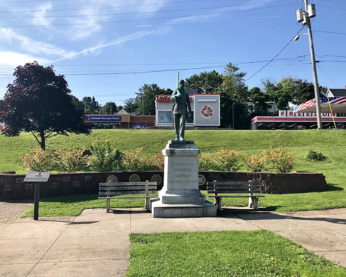 Veteran's Memorial Park stands as a dignified reminder of sacrifice, where history and honor meet against a backdrop of small-town Americana.