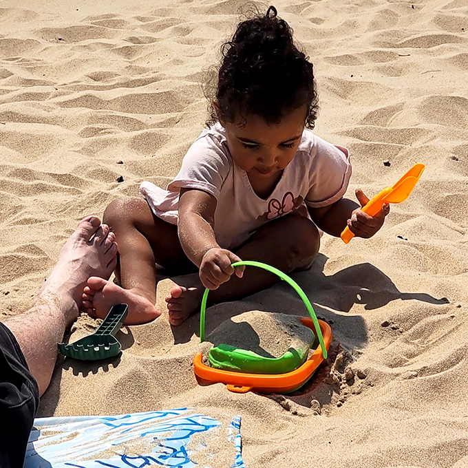 Beach toys and tiny hands &ndash; the simple ingredients for hours of imagination and joy.