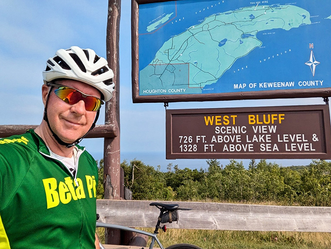 At West Bluff, 726 feet above Lake Superior, even seasoned cyclists pause to catch their breath&mdash;not from exertion, but from sheer awe.