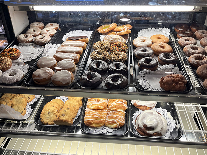 The donut display that's caused many a diet to be postponed until tomorrow. Resistance is futile when faced with these handcrafted beauties.