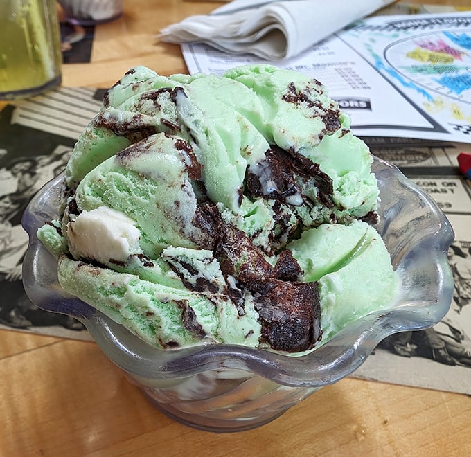 Mint chocolate chip that doesn't whisper its flavor&mdash;it belts it out like a Broadway star, with chocolate chunks playing backup.