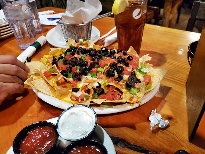 Nachos that require a team effort &ndash; like mining, but with more cheese and less pickaxe-related injuries.