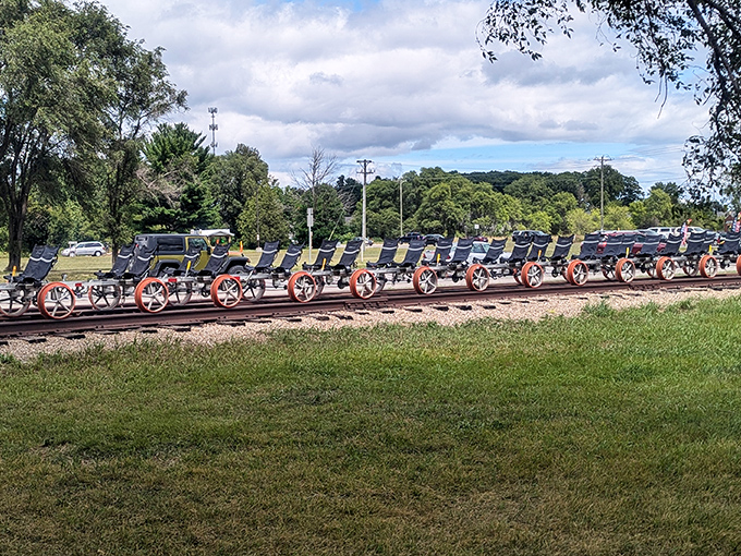 These specialized vehicles combine the best of biking and rail travel, with comfortable seats that make the journey accessible to almost everyone.