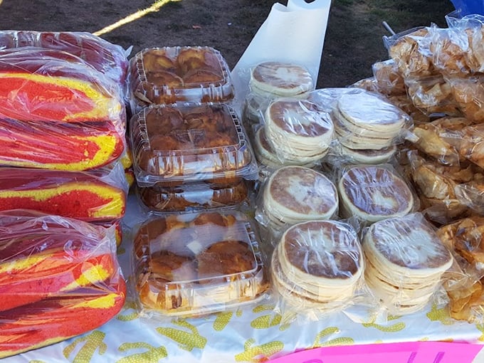 Fresh-baked temptations line up in perfect rows, their golden crusts promising that homemade taste that supermarket bread can't match.