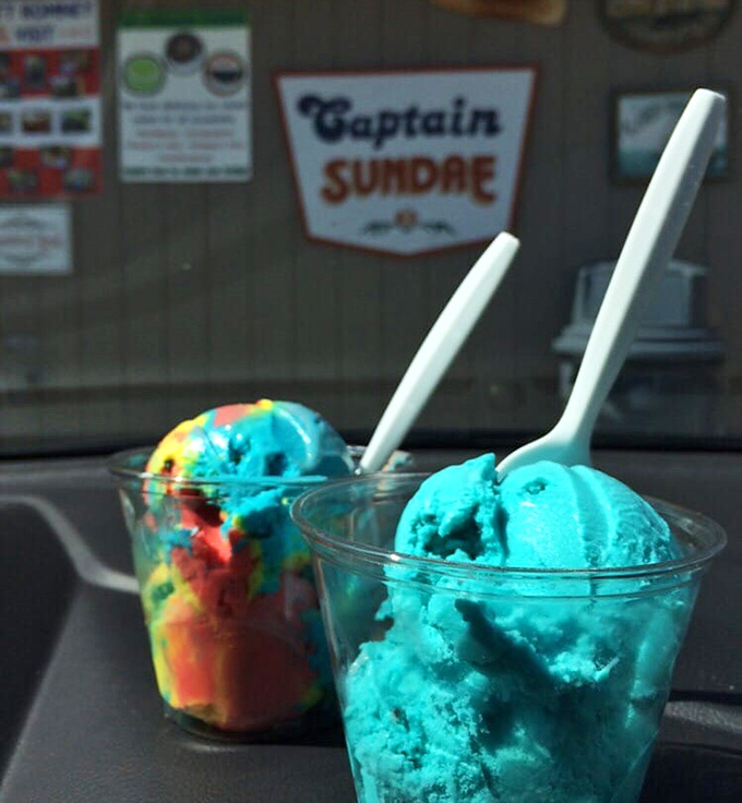 Blue Moon and Superman ice cream, Michigan's mysterious favorites, bringing technicolor joy to ice cream lovers young and old.