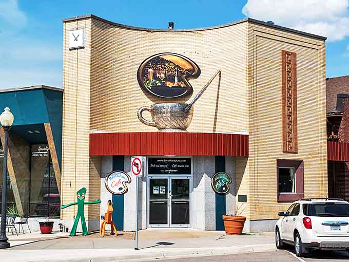 BreakAway Cafe's distinctive facade hints at the culinary treasures within – comfort food elevated by Minnesota's farm-fresh ingredients.