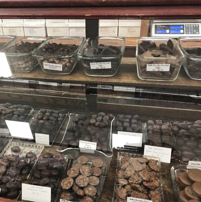 Chocolate heaven exists, and it's behind this glass! These handcrafted confections make ordinary candy bars seem like distant, less-evolved relatives.