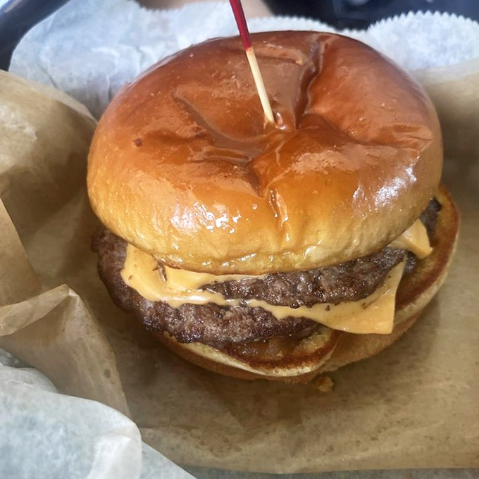 This isn't just a cheeseburger&mdash;it's a juicy masterpiece on a bun that makes fast food chains weep with inadequacy.
