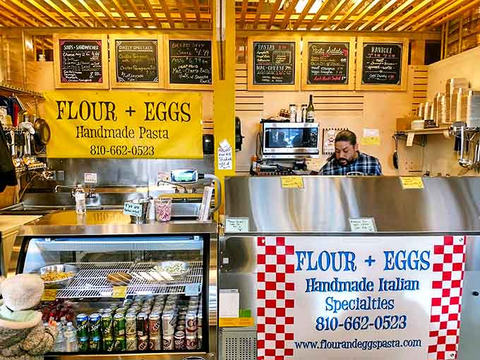 Flour + Eggs transforms simple ingredients into pasta masterpieces &ndash; carb-loading has never looked so artistically justified.