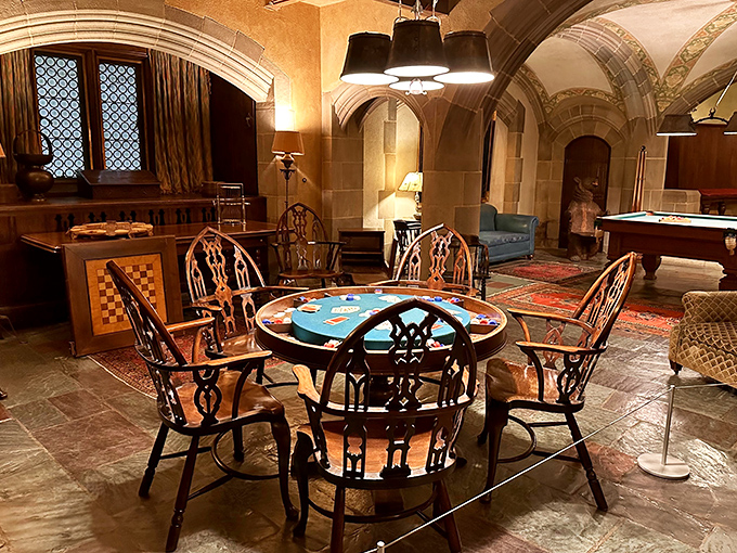 The games room where Jazz Age millionaires probably lost more money in an evening than most people made in a year &ndash; stylishly, of course.