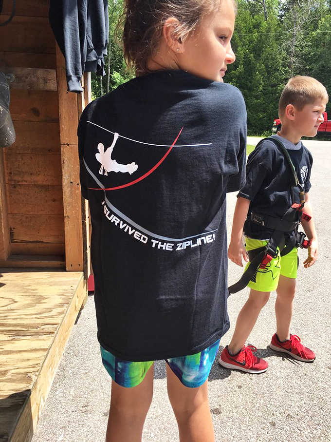 "I Survived the Zipline" isn't just a t-shirt slogan &ndash; it's a badge of honor for conquering fears while suspended above Michigan's wilderness.