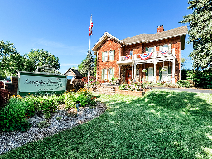 Lexington House: This stately brick building has witnessed generations of village life, its welcoming porch inviting visitors to pause and imagine earlier times.