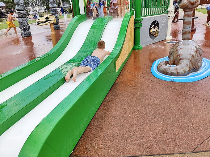Water slides offer refreshing relief on hot Michigan summer days &ndash; where gravity and giggles combine for the perfect cooling adventure.