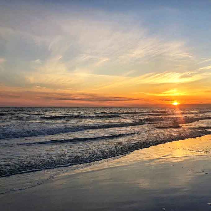 Mother Nature showing off at day's end &ndash; painting the sky in impossible colors that no camera quite captures.