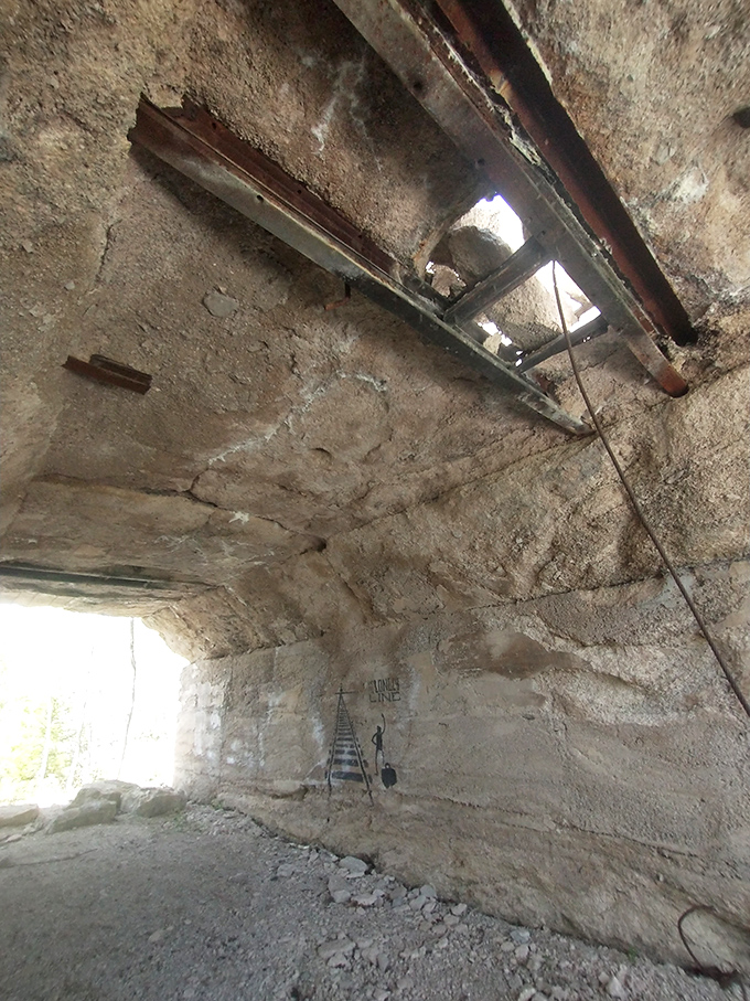 Peer through this stone passage and glimpse the past&mdash;a limestone tunnel that once channeled the lifeblood of Michigan's industrial growth.