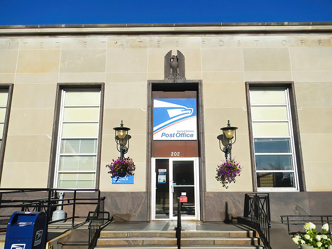 Traverse City's historic Post Office maintains its dignified presence downtown, still delivering mail and architectural charm in equal measure.