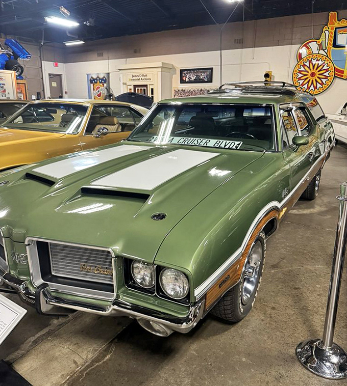 The Vista Cruiser wagon embodies the family road trip era, when wood-paneled behemoths ruled America's highways and seatbelts were merely suggestions.