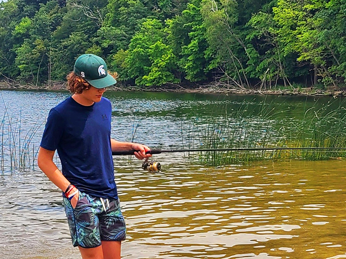 A peaceful fishing spot where patience is rewarded with both catches and tranquility.