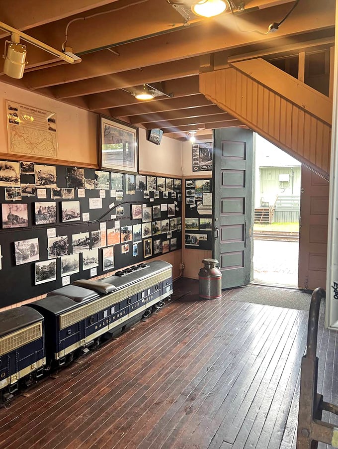 Inside the museum, photographs and artifacts whisper stories of steel rails that stitched a nation together one mile at a time.