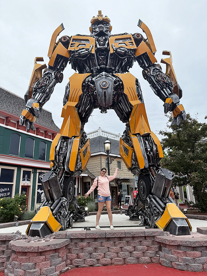 Standing beneath the towering structure offers the perfect photo opportunity, though capturing the full scale requires some creative camera angles.