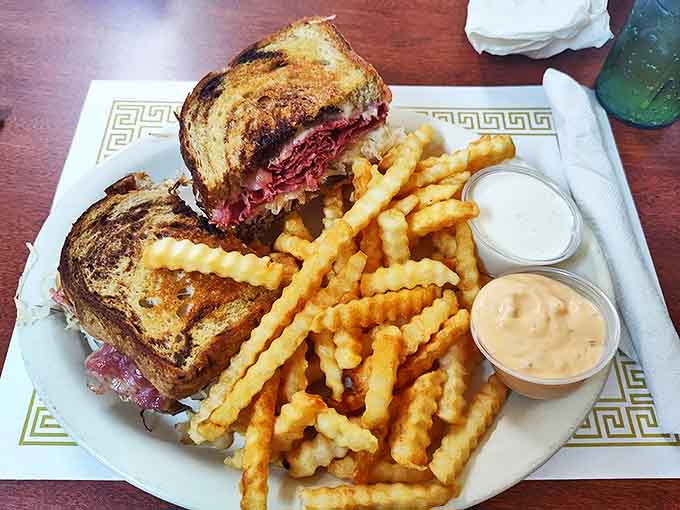 Grilled to perfection and stacked high, this sandwich represents the pinnacle of diner craftsmanship&mdash;simple ingredients transformed through care.