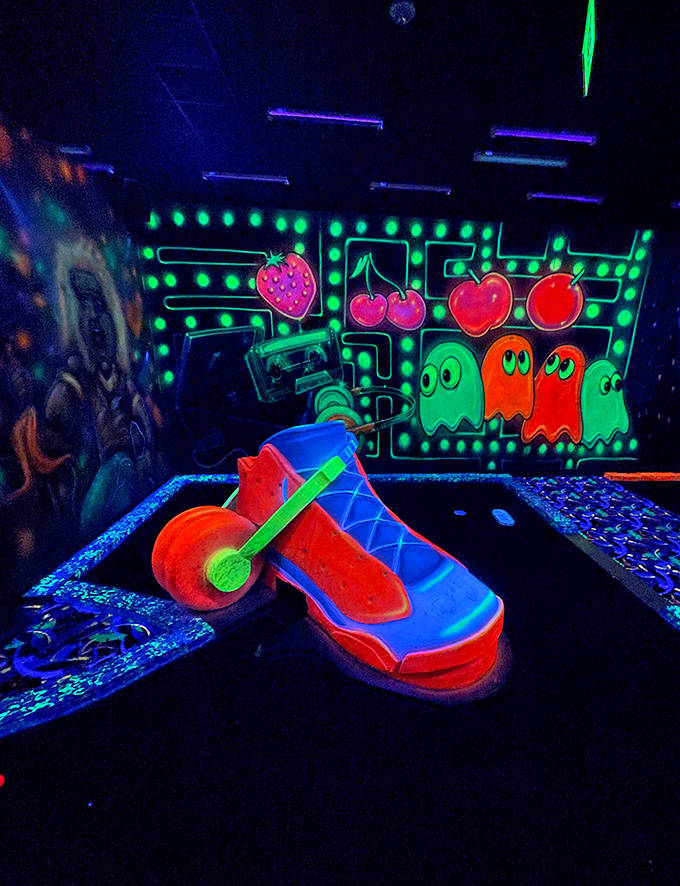 This isn't just footwear &ndash; it's a platform shoe obstacle that would make Elton John nod in fluorescent approval.