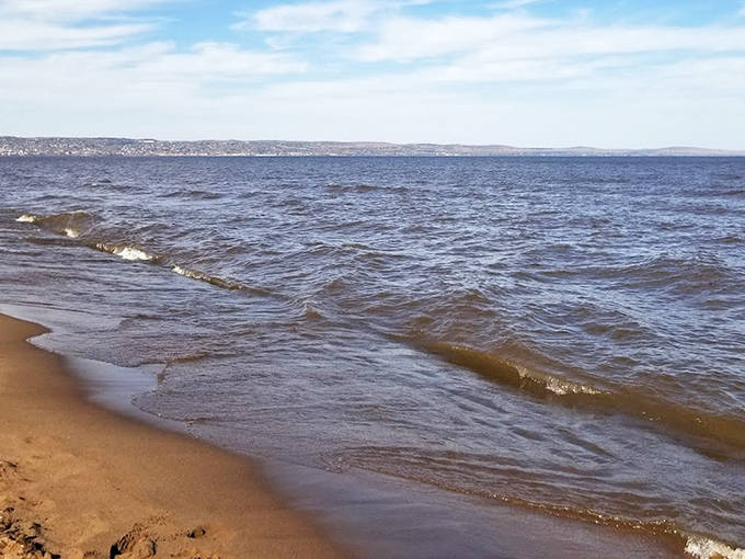 Lake Superior shows its moody side as waves roll in, reminding visitors this isn't just any lake &ndash; it's an inland sea.