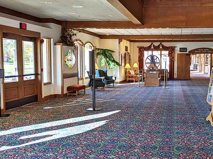 The welcoming lobby showcases traditional German design elements with comfortable seating areas where guests can relax and soak in the atmosphere.