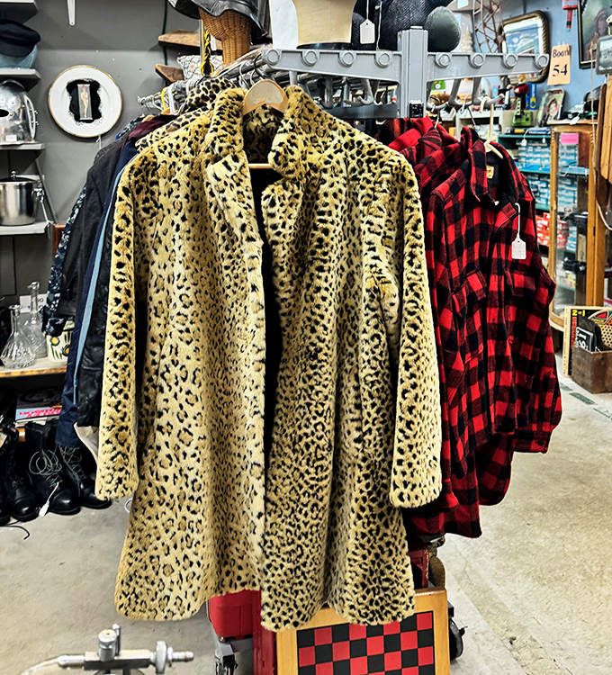 That leopard coat isn't just vintage fashion &ndash; it's waiting for its second act in someone's wardrobe, alongside classic buffalo plaid.