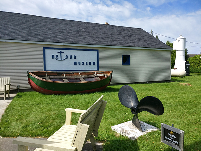 DeTour Museum: Maritime history comes alive at this charming museum, where a vintage boat reminds visitors of the island's deep connection to Great Lakes shipping.