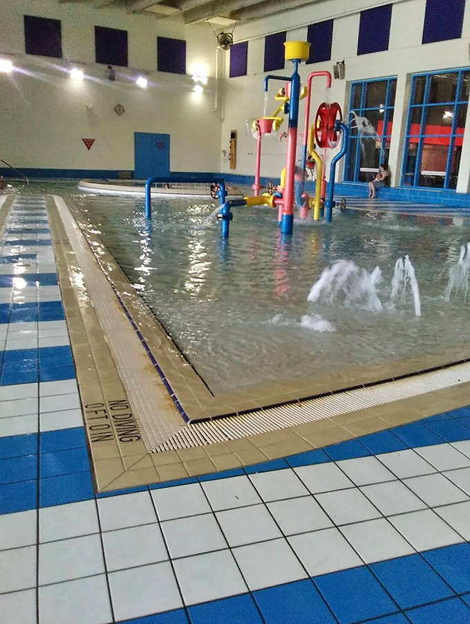 The indoor pool area extends the fun year-round, because Michigan winters are long and sometimes you just need to pretend it's July.