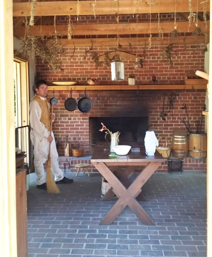 No DoorDash here! This kitchen reminds us cooking was once a full-day affair requiring serious upper body strength.
