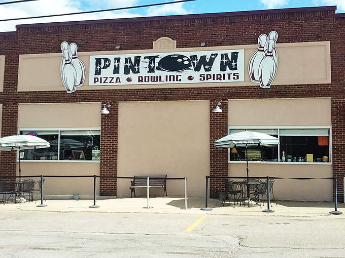 Pintown Pizza brings bowling and food together, because nothing says good times quite like strikes, spares, and a hot slice.
