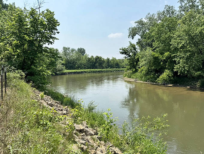 The Root River meanders through town like a liquid main street, connecting Rushford's past to its present with every gentle curve.
