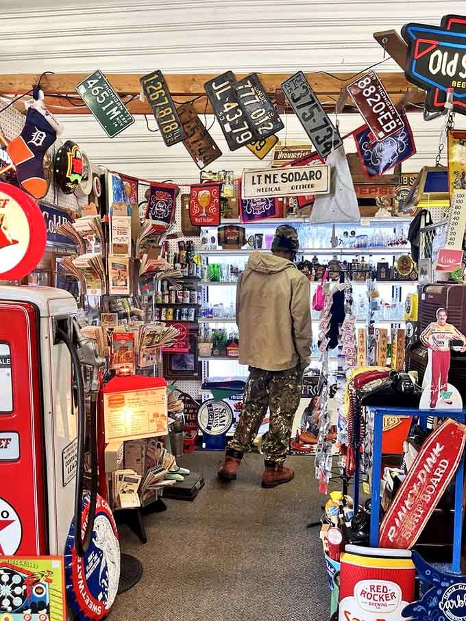 Even the customers become part of the experience, hunting through vintage treasures like archaeologists on a particularly stylish dig.
