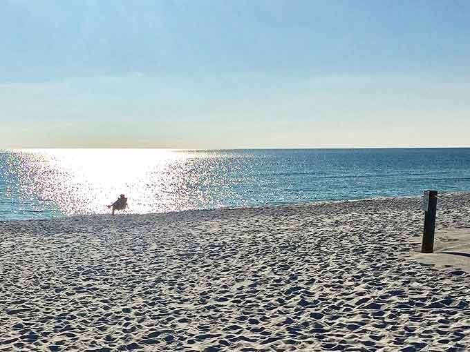 Morning light dances across Grayton's waters, creating a sparkle show that beats anything Vegas has to offer.