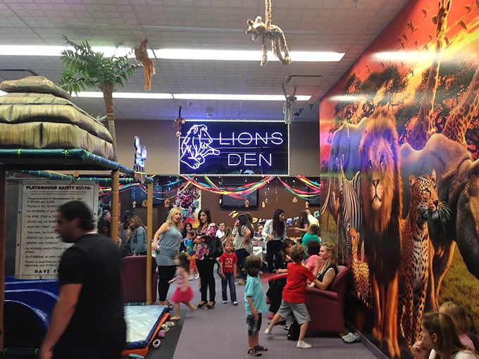 Young explorers navigate the playground's many attractions, creating memories that will last long after the safari adventure ends.