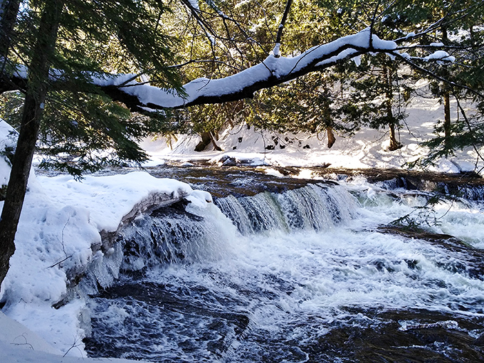 Winter transforms Agate Falls into a frozen fantasy &ndash; proving that Michigan's beauty doesn't hibernate when temperatures drop.