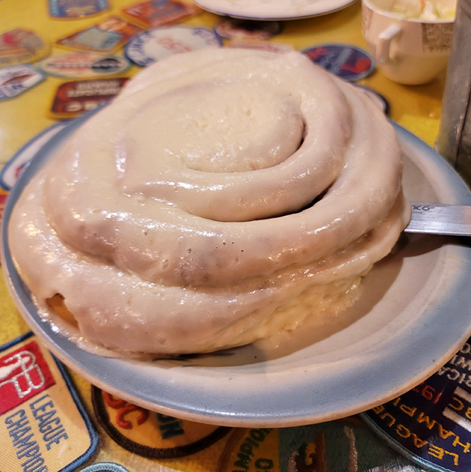This isn't just a cinnamon roll &ndash; it's a spiral-shaped happiness delivery system that makes Monday mornings bearable again.