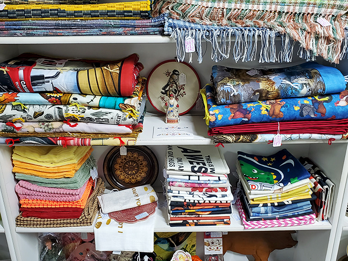 Vintage textiles burst with patterns and colors that modern designers desperately try to recreate, each piece representing hours of careful craftsmanship and domestic artistry.