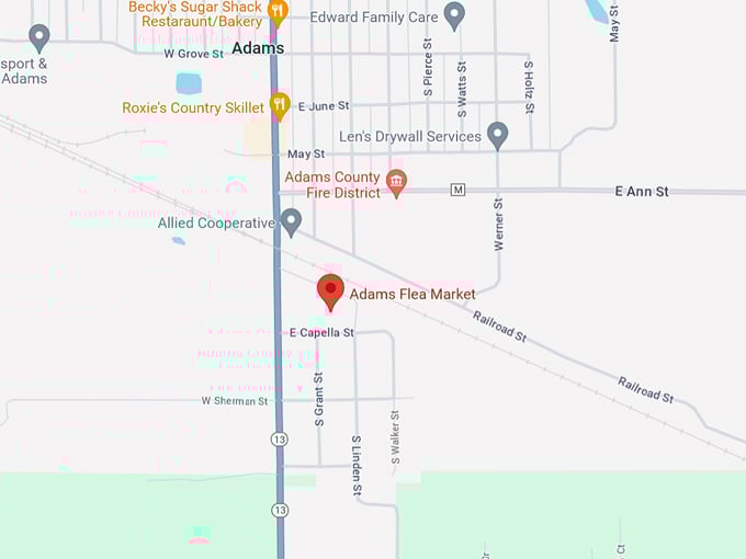 Adams Flea Market 10 Map