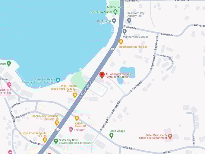 Al Johnson&rsquo;s Swedish Restaurant & Butik 10 Map