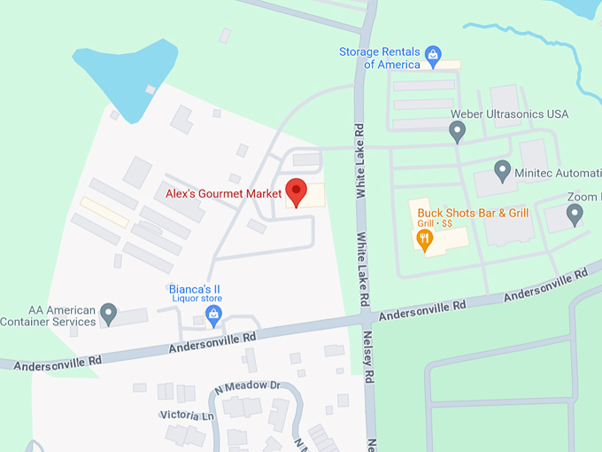 Alex’s Gourmet Market 10 Map