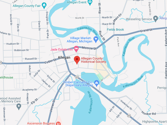 Allegan County Historical Society 10 Map