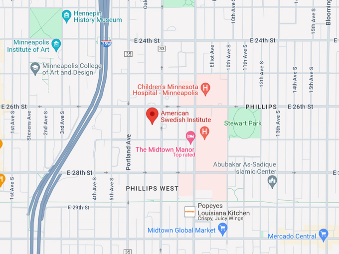 American Swedish Institute 10 Map