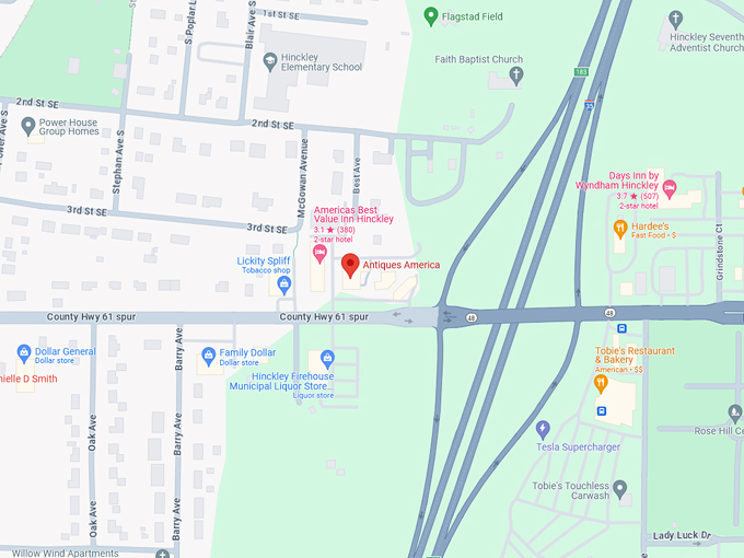 Antiques America 10 map